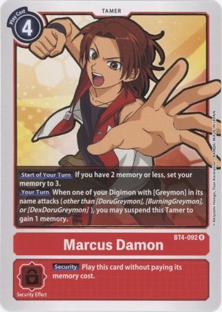 Marcus Damon – BT4-092 – Rare – HunterCard TCG