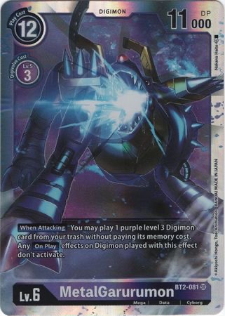 MetalGarurumon – BT2-081 SR – Super Rare – HunterCard TCG