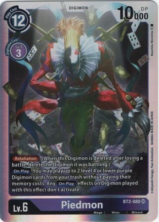 Piedmon – BT2-080 SR – Super Rare – HunterCard TCG