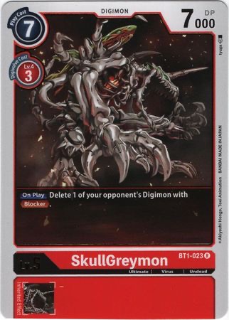 SkullGreymon – BT1-023 R – Rare – HunterCard TCG