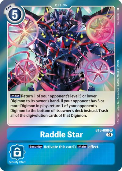 Raddle Star – BT6-098 R – Rare – HunterCard TCG