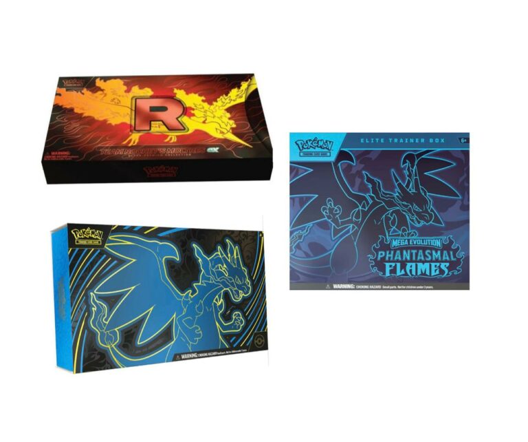 Pokémon TCG: Pack Mega Charizard X UPC + Rocket’s Moltres UPC + Elite ...
